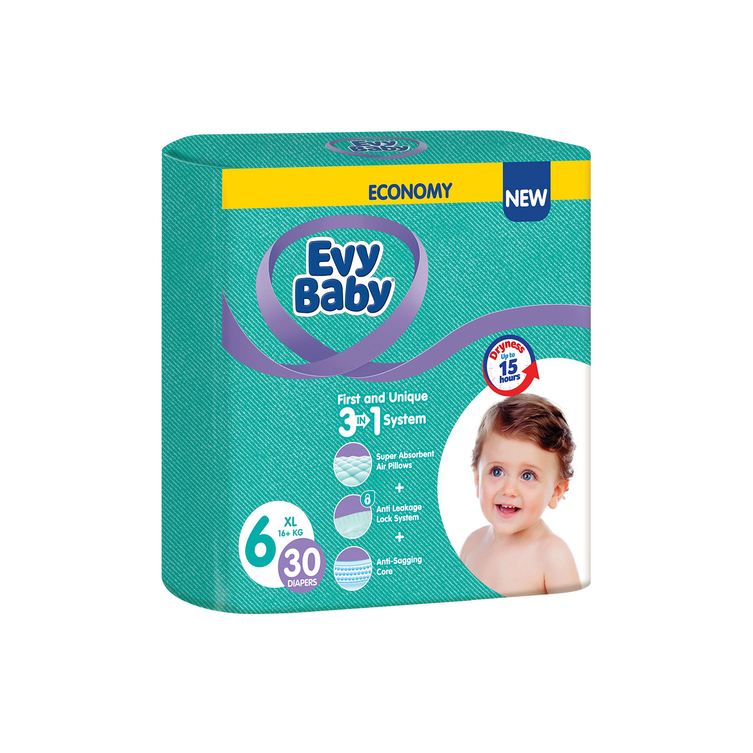 Evy baby pelene twin 6 XL 15-30kg 30kom 3 u 1 A054567 | AKSA BIH