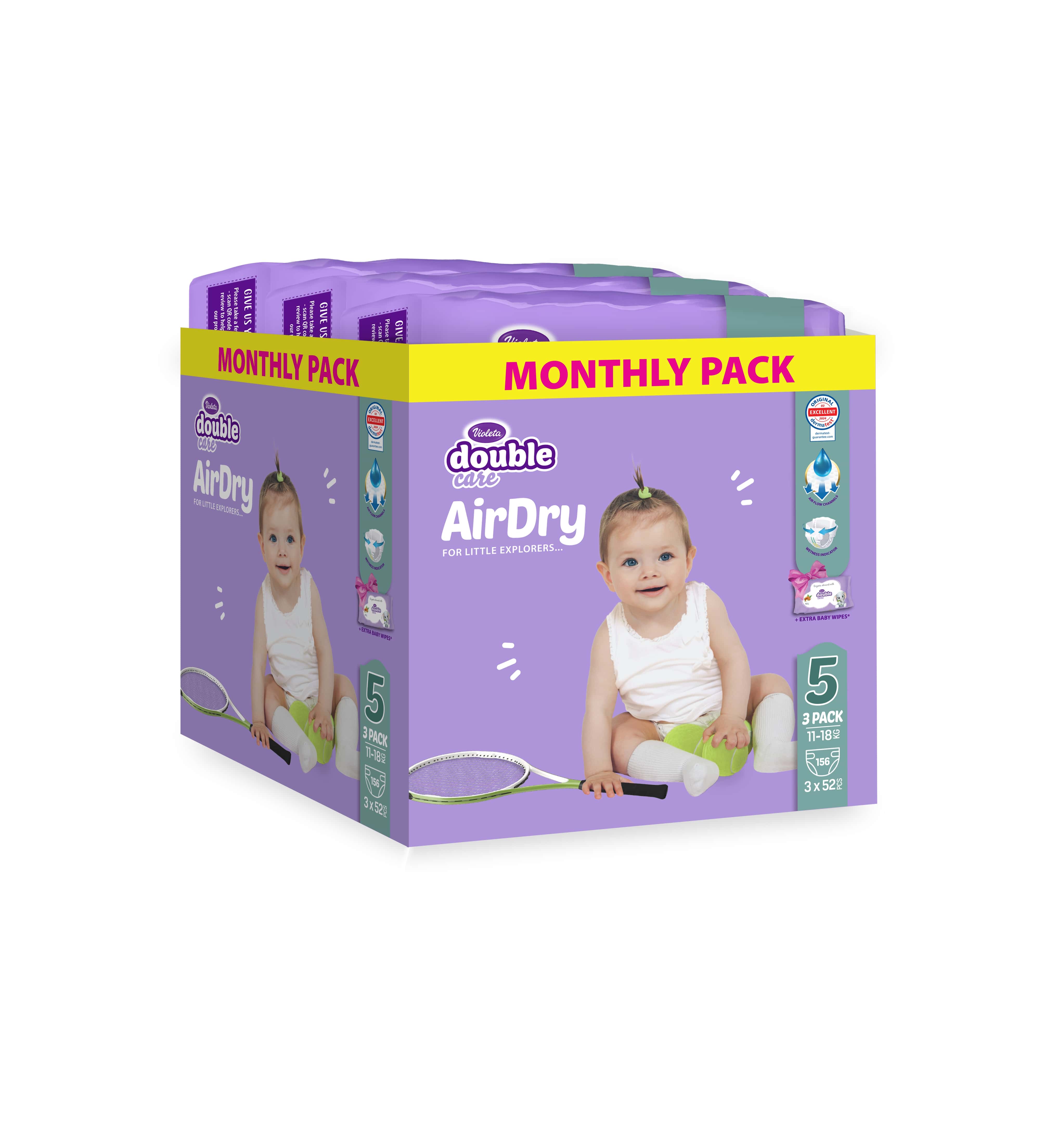 Violeta pelene Air Dry Maxi 5 (11-18 KG) monthly pack 156KOM A093265 ...